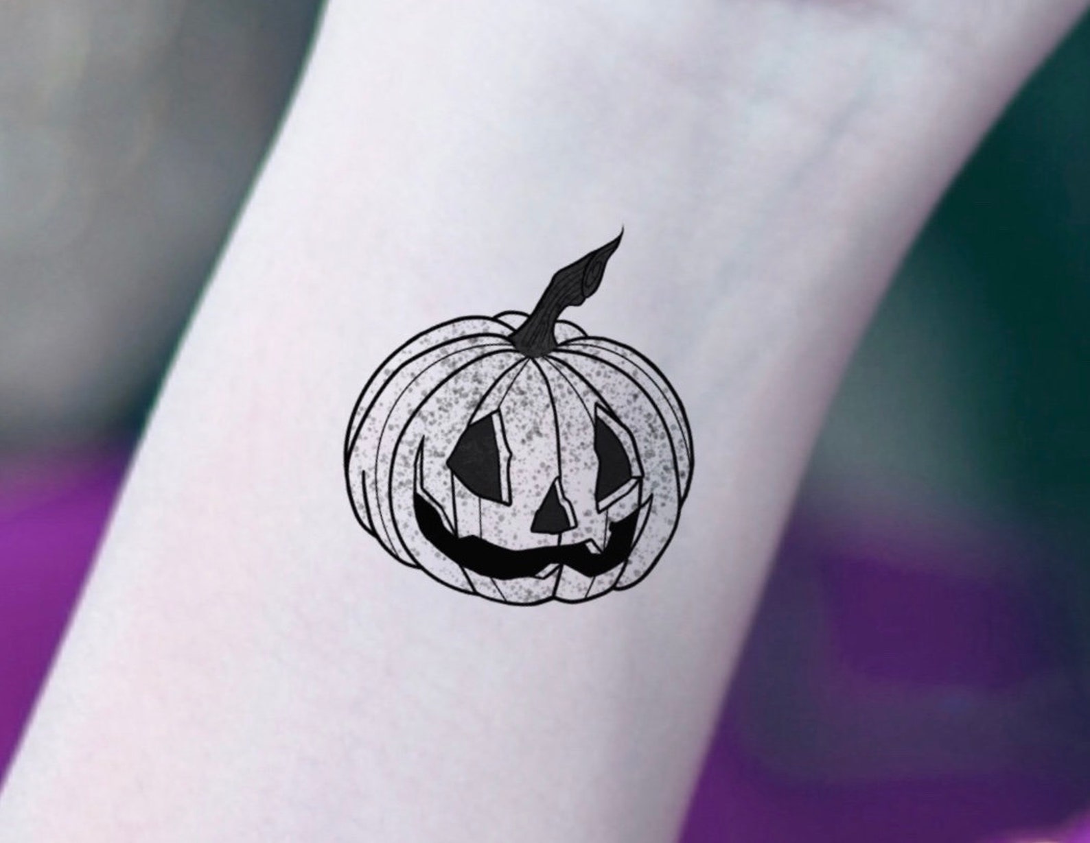 Pumpkin Outline Temporary Tattoo / Halloween Pumpkin / Jack o | Etsy
