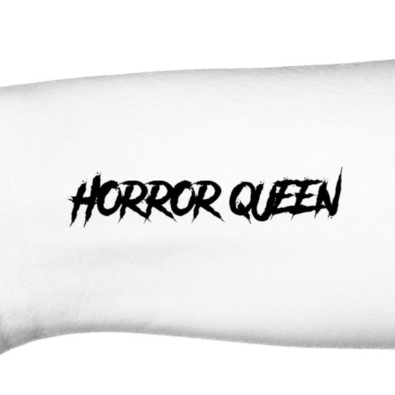 Horror Queen Words Temporary Tattoo / Motionless in White | Etsy