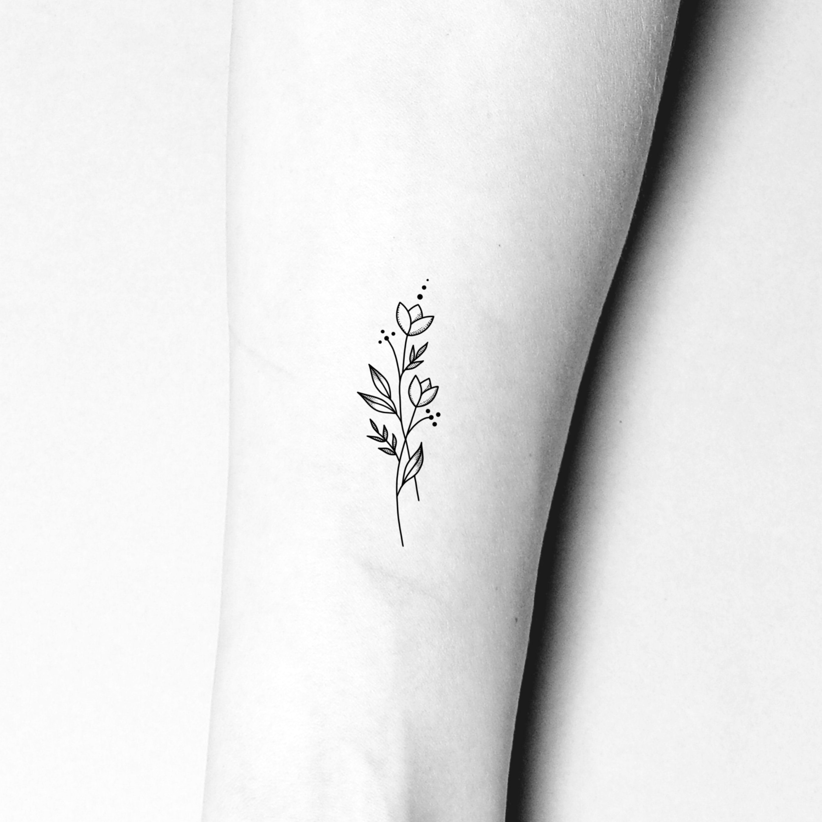 Wildflower Temporary Tattoo / Floral Wrist Tattoo / Small Flower ...