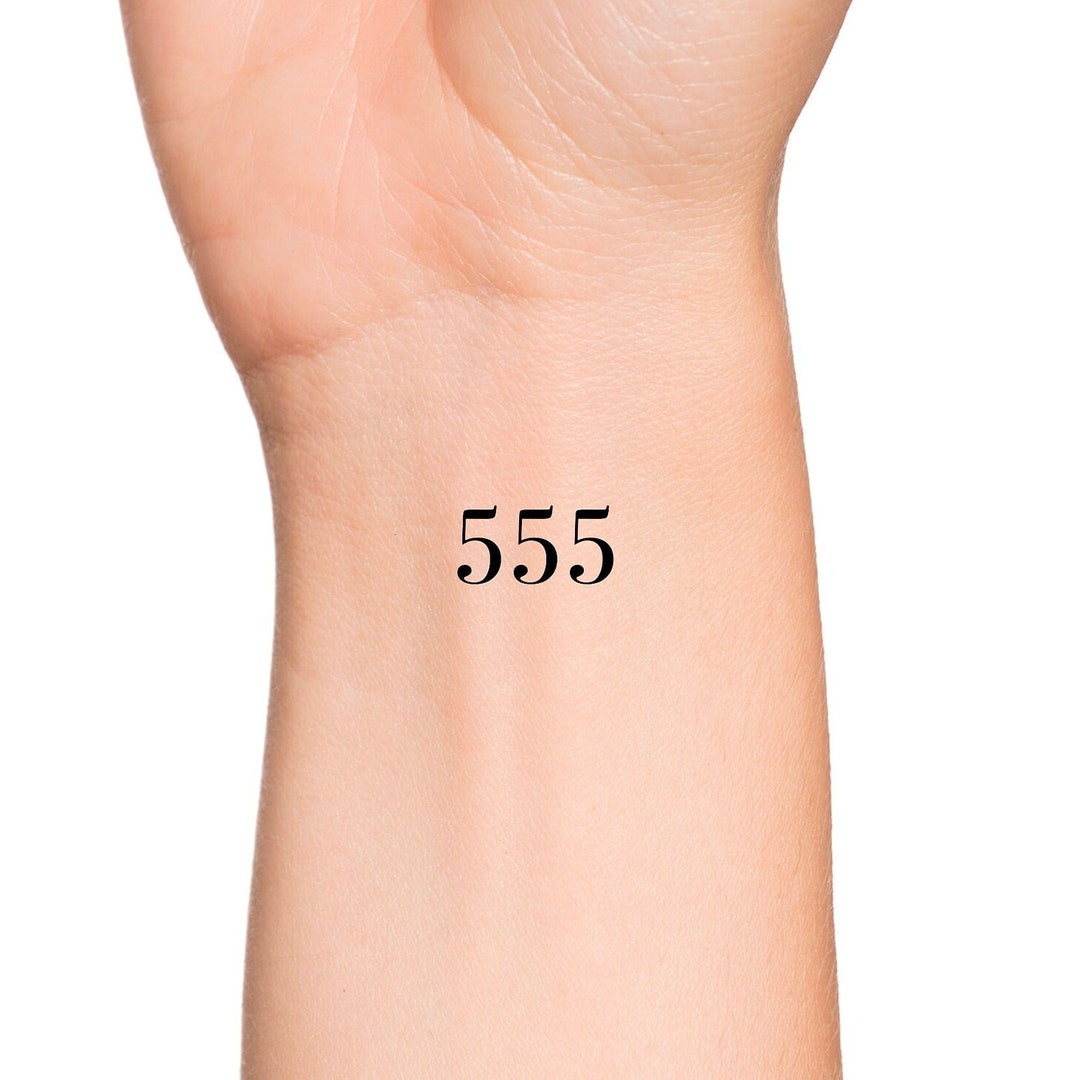 Angel Numbers 555 Temporary Tattoo / Numerology Temp Tattoo / Religious ...