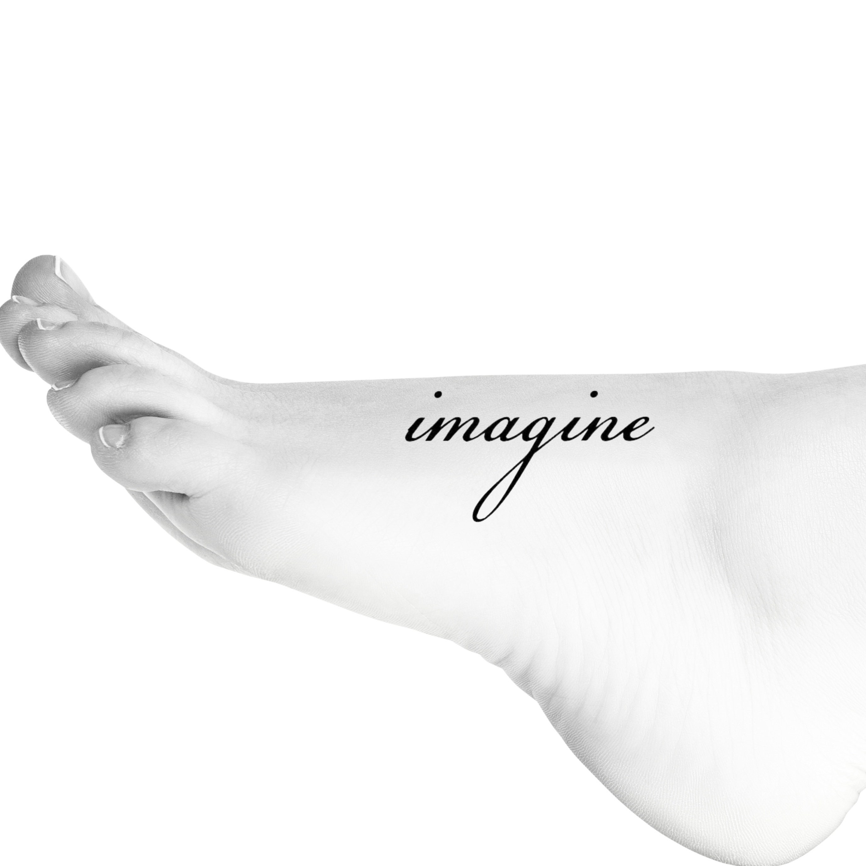 Imagine Script Word Temporary Tattoo - Etsy