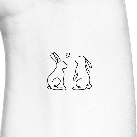 Rabbit Tattoo Outline