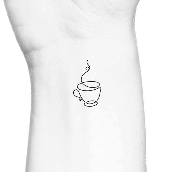 Coffee Cup Outline Tattoos