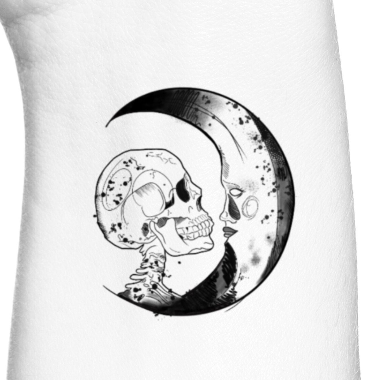 Skull Moon Tattoo