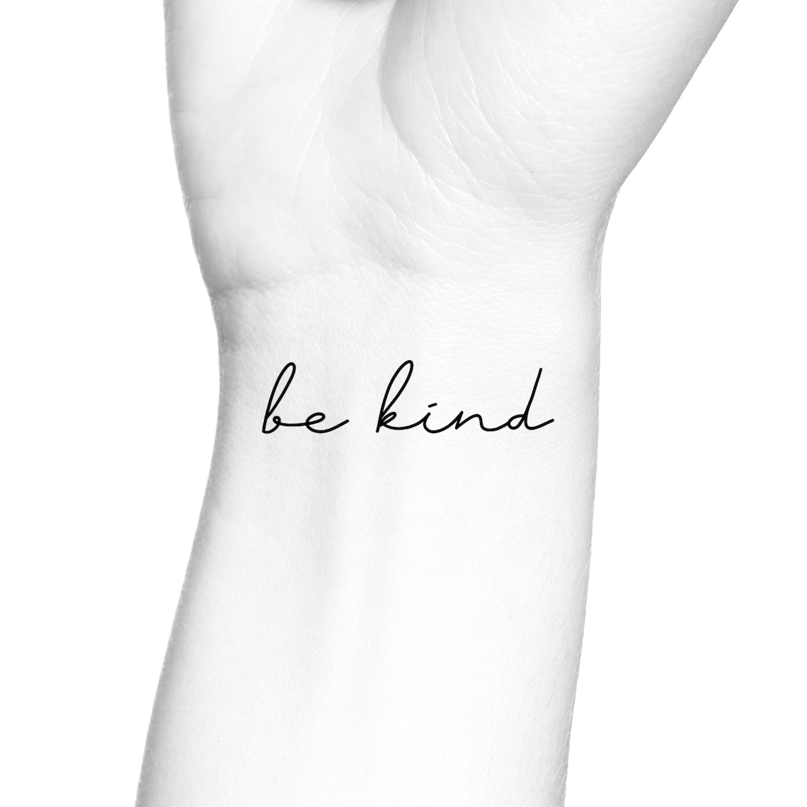 Be Kind Small Cursive Temporary Tattoo - Etsy