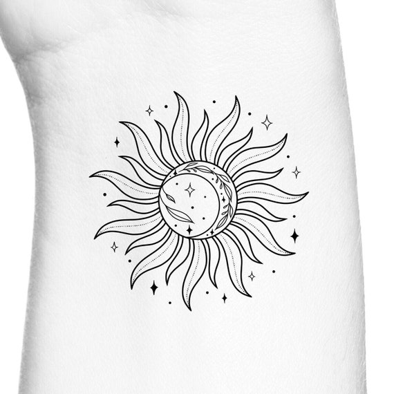 Sun Tattoo Outline Simple