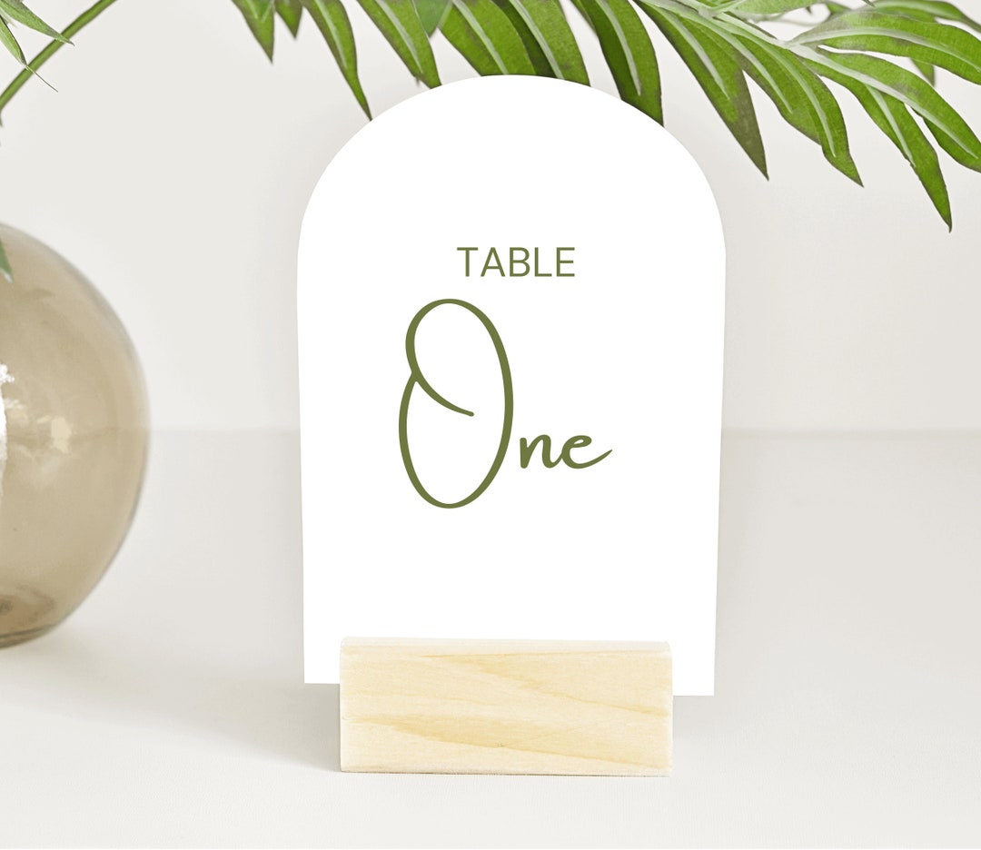 Wedding Table Numbers | DIY Table Numbers | Table Numbers | Script ...