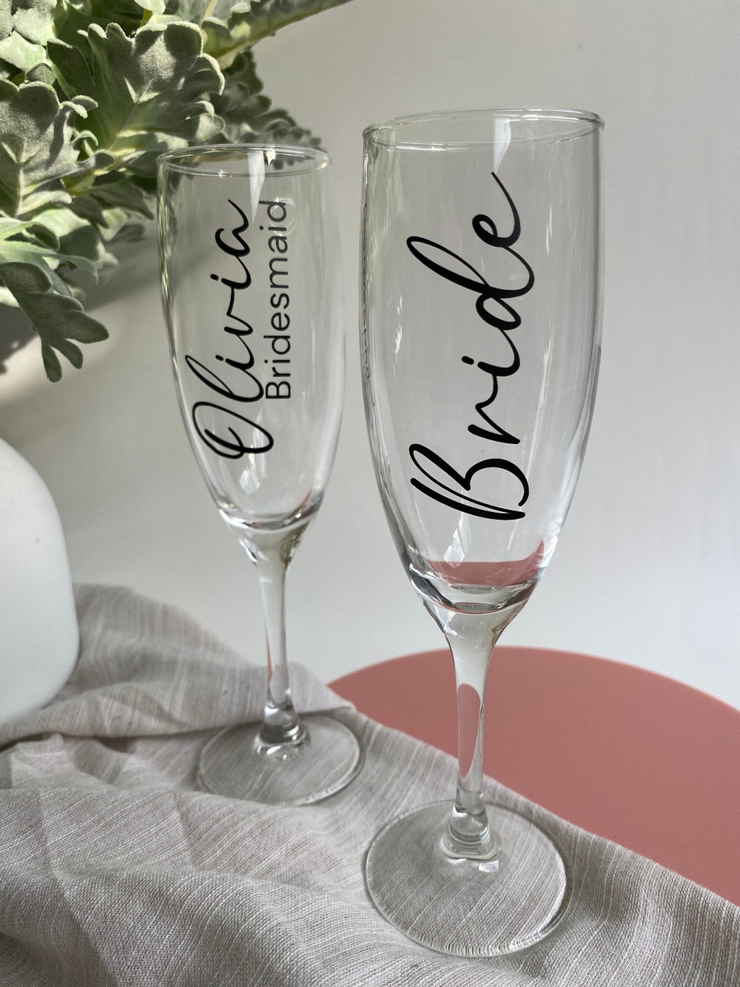 Personalised Champagne Glass Sticker: Bridesmaid Proposal DIY Decal - Etsy