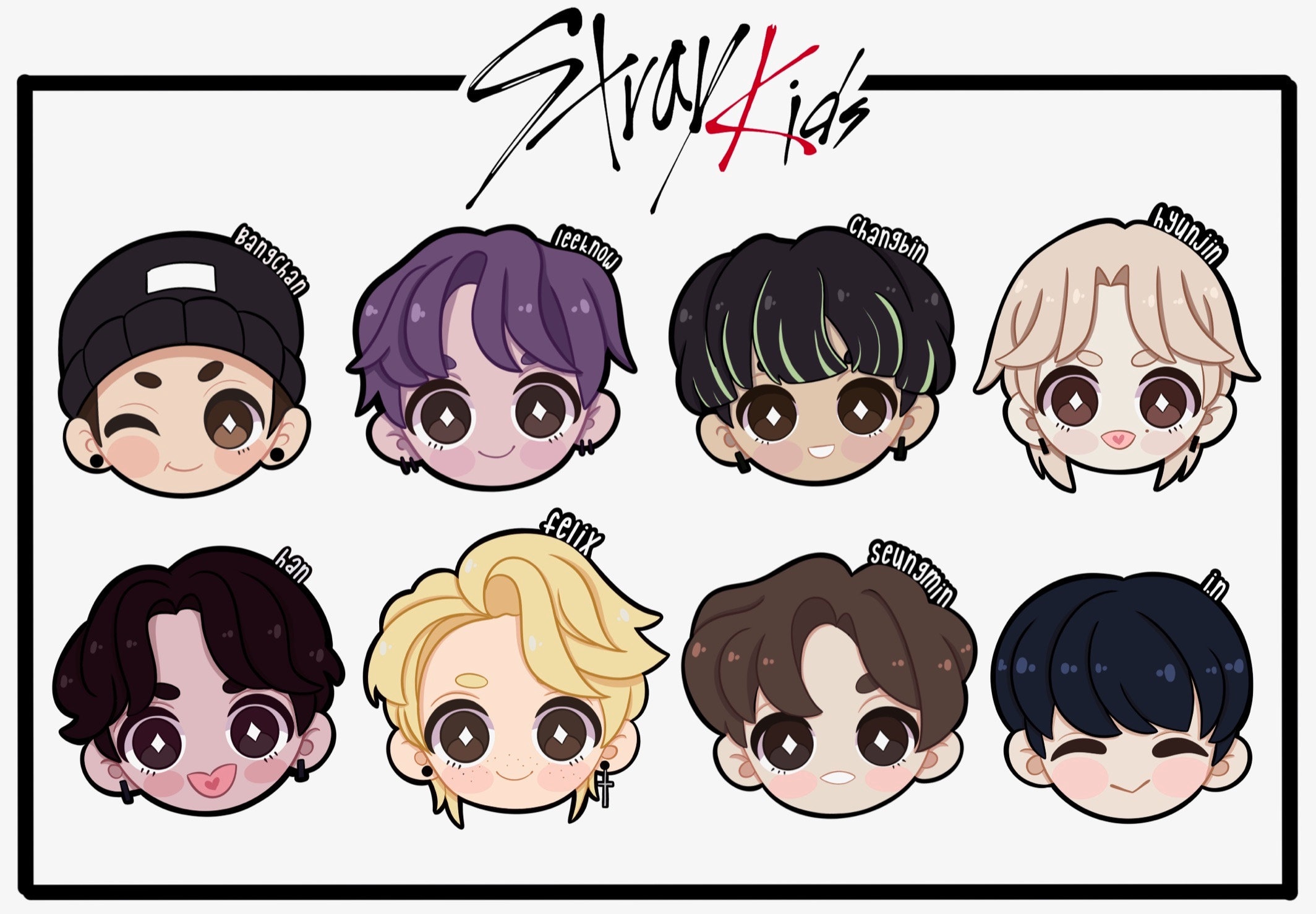 Chibi Stray Kids Stickers - Etsy