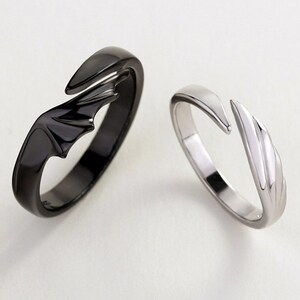 Dragon Evil Wing Ring Adjustable Open Band Matching Ring for - Etsy Canada