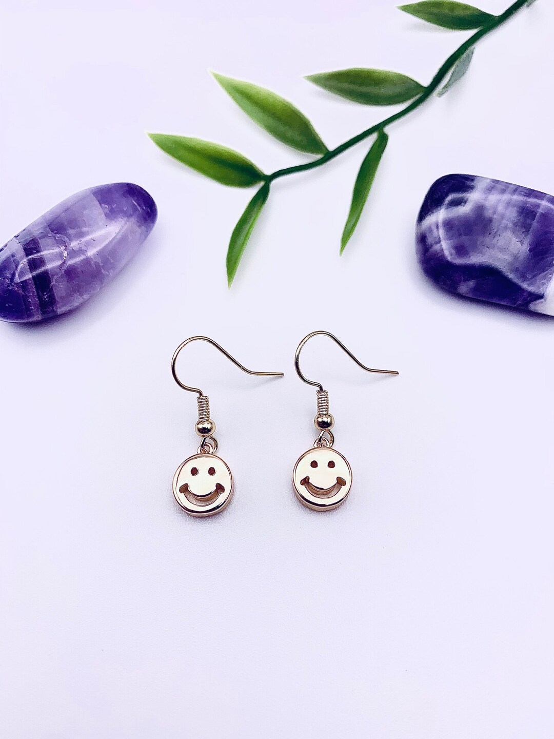 Smiley Happy Face 3D Block Mini Dainty Positive Dangle Drop Jewellery ...