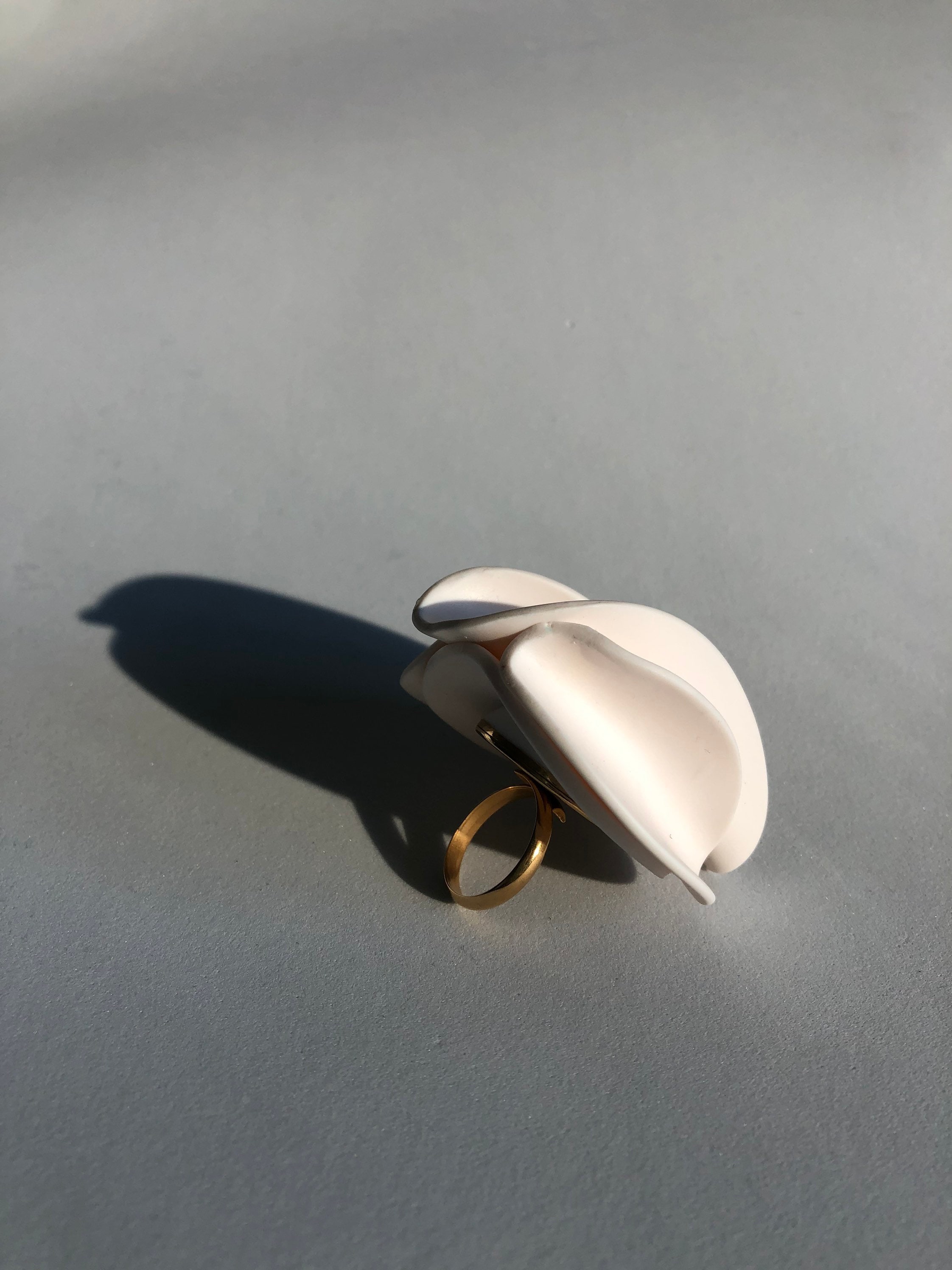 White Modern Ring Original Geometric Jewelry Unique Ring - Etsy
