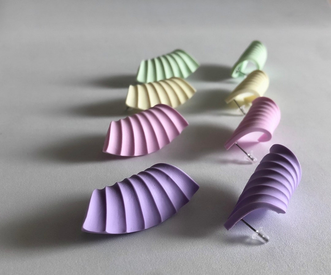 Colorful Stud Earrings ,modern Studs, Modern Design Studs, Lightweight ...