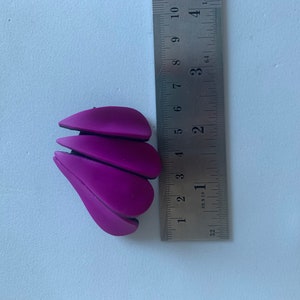 Twisted Petal Studs, Magenta Bold Earring, Gift for Her, Bold Oversized Earrings, Edgy Earrings ...