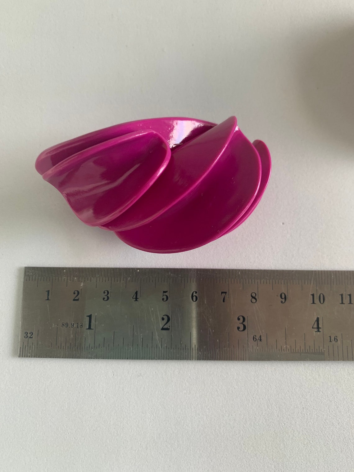 Magenta Clay Modern Ring Original Geometric Jewelry Cocktail - Etsy