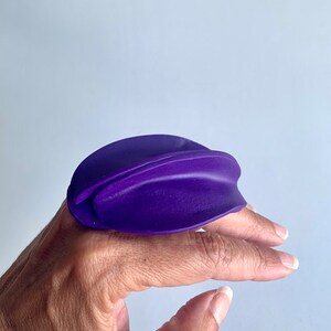 Purple Clay Modern Ring, Clay Ring, Art Ring, Petal Ring, Oversized ...