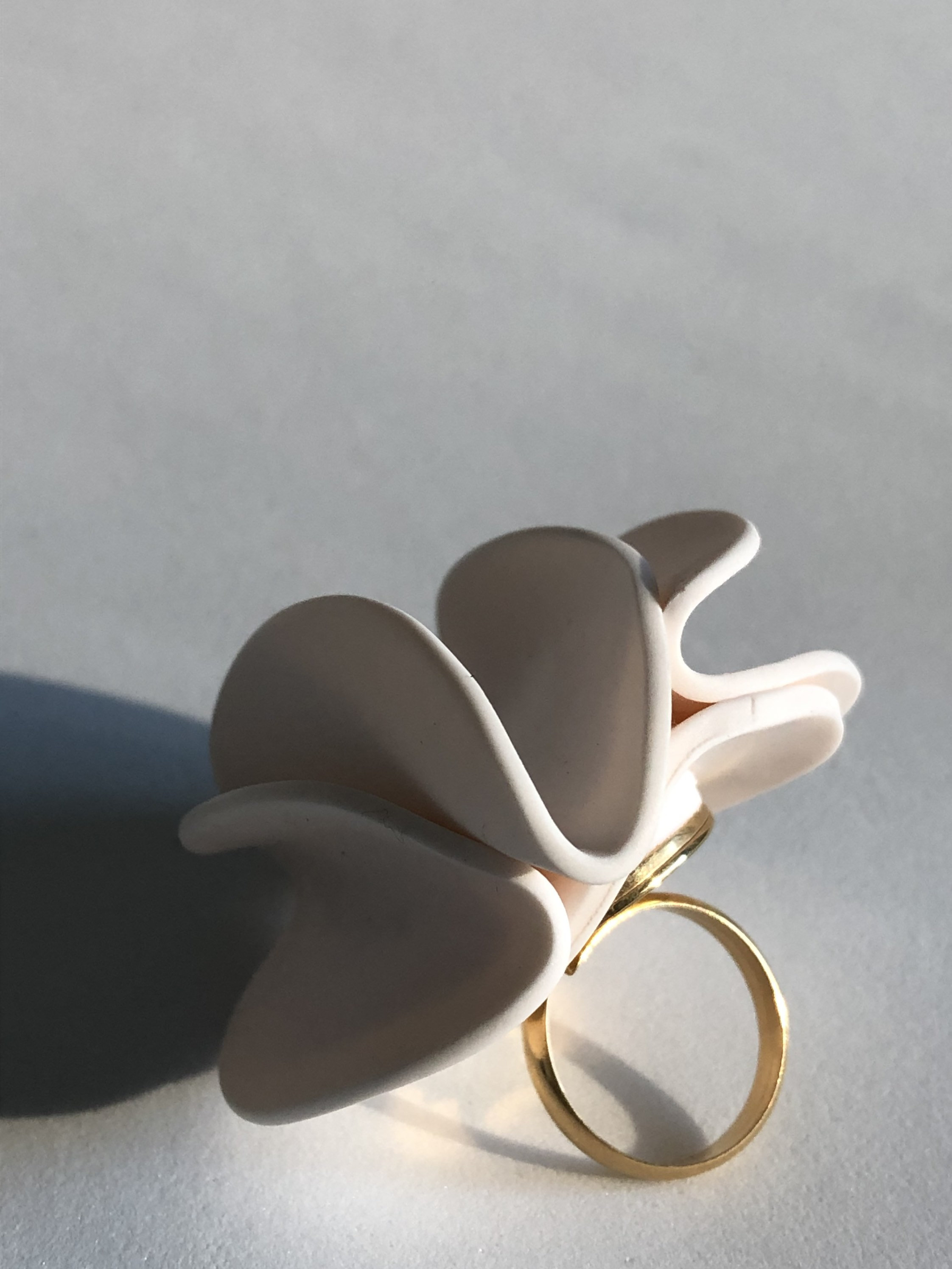 White Modern Ring Original Geometric Jewelry Unique Ring - Etsy