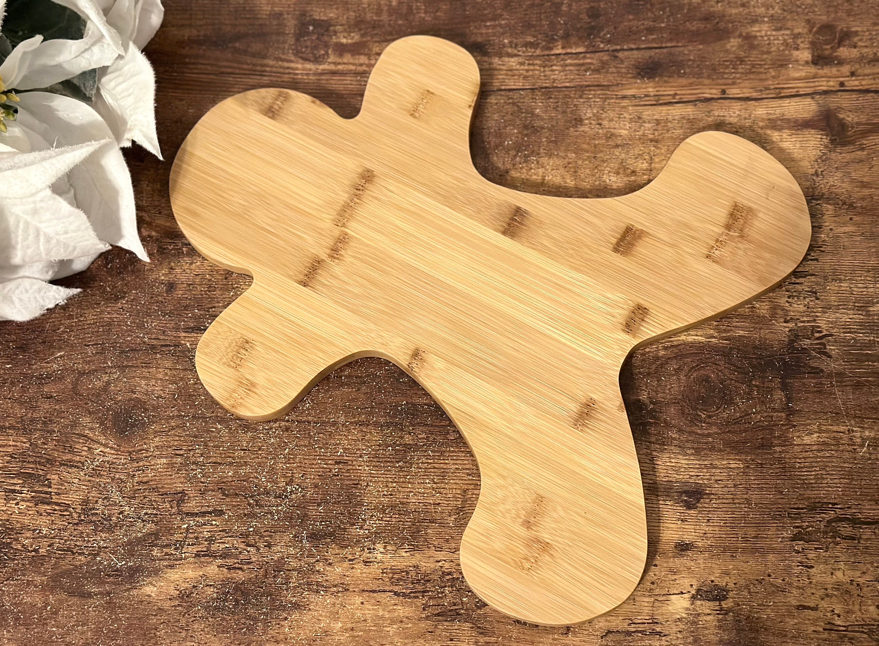 Gingerbread Man Cutting Board, Custom Cutting Board, Christmas Cutting ...