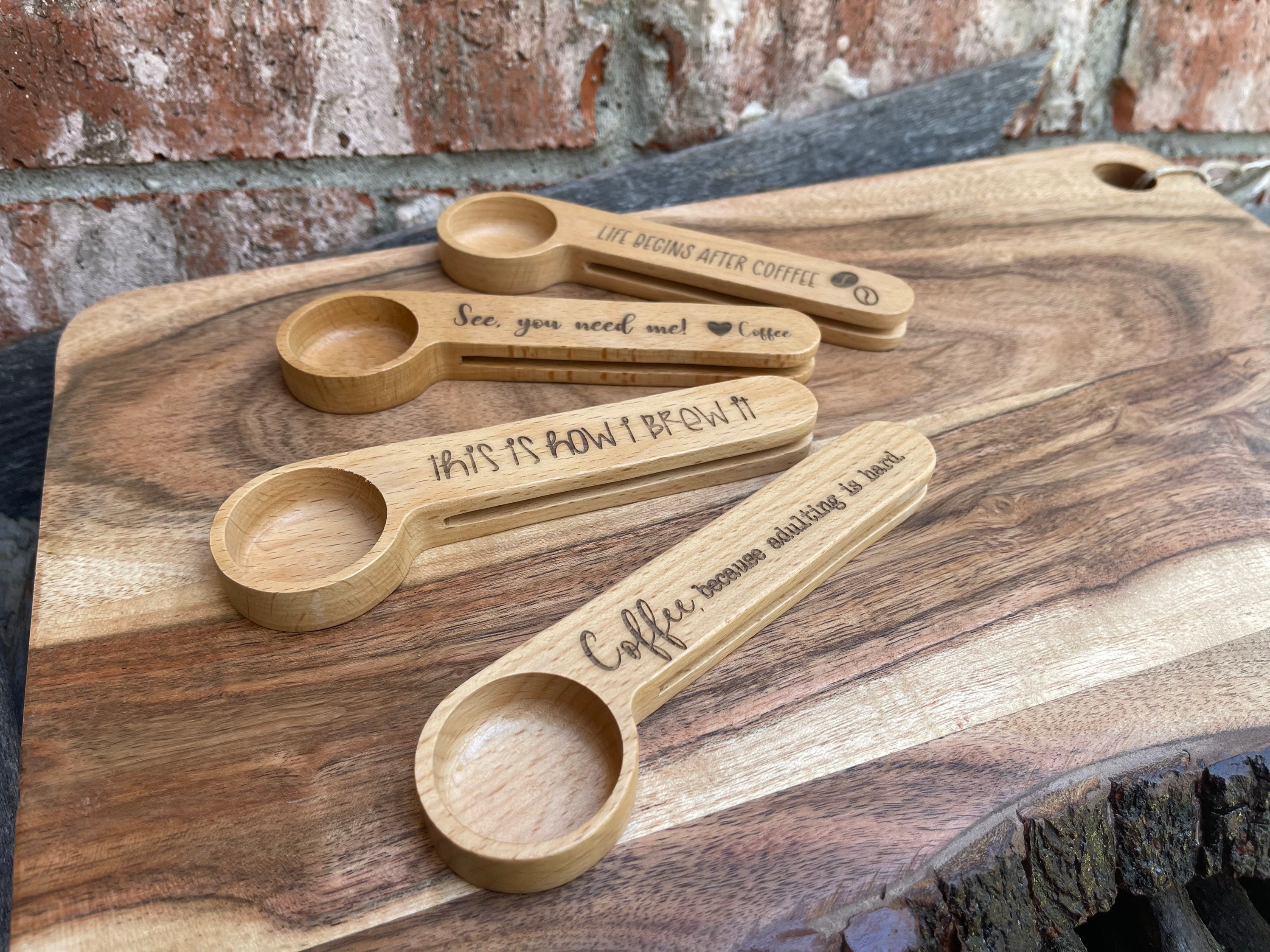 Personalized Coffee Scoops, Housewarming Gift, Coffee Lover’s Gift ...