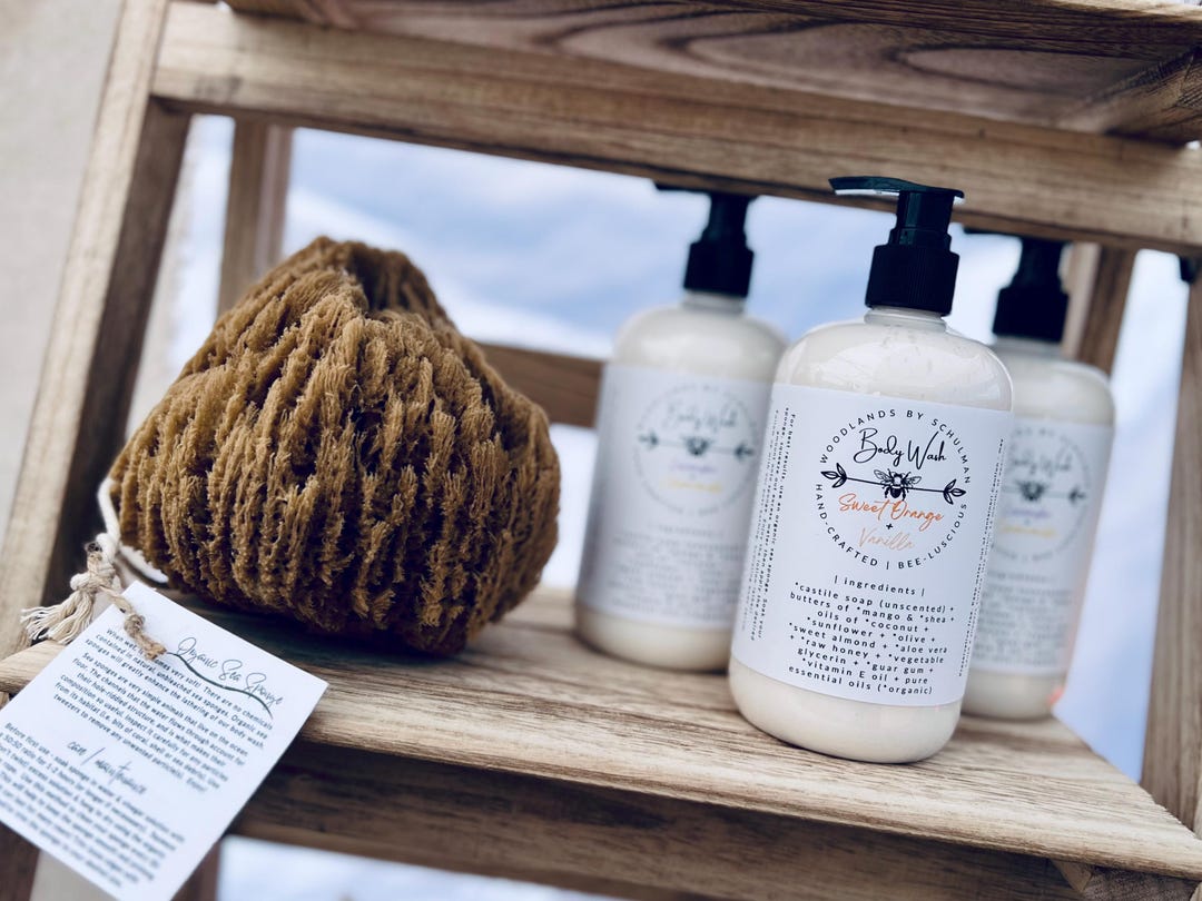 Organic Pure Body Wash Shea & Mango Butters Coconut Oil Pure Essential ...