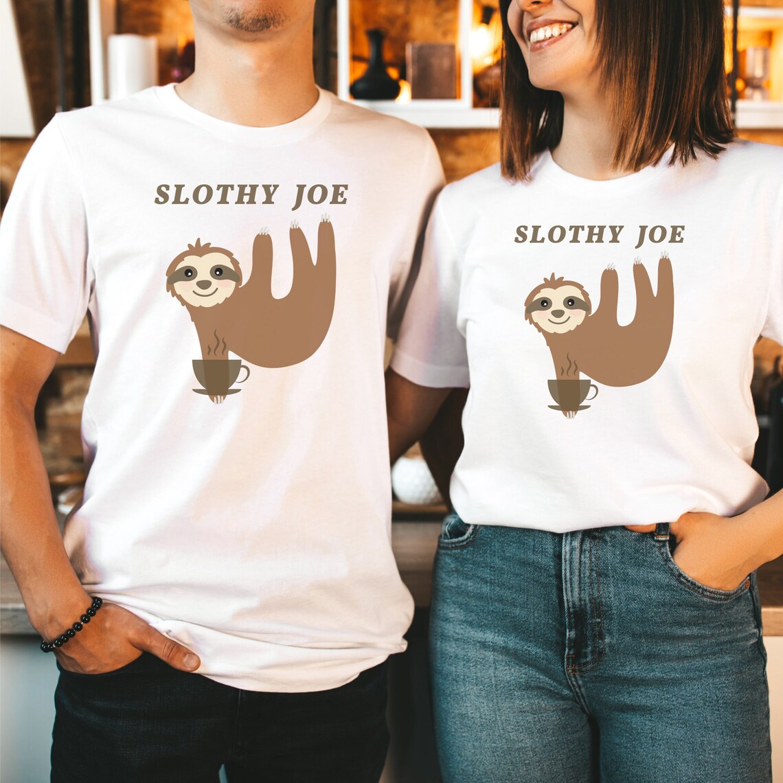 Slothy Joe Unisex T Shirt, Sloth and Coffee Shirt, Coffee Lover T Shirt, Sloth Lover Shirt ...