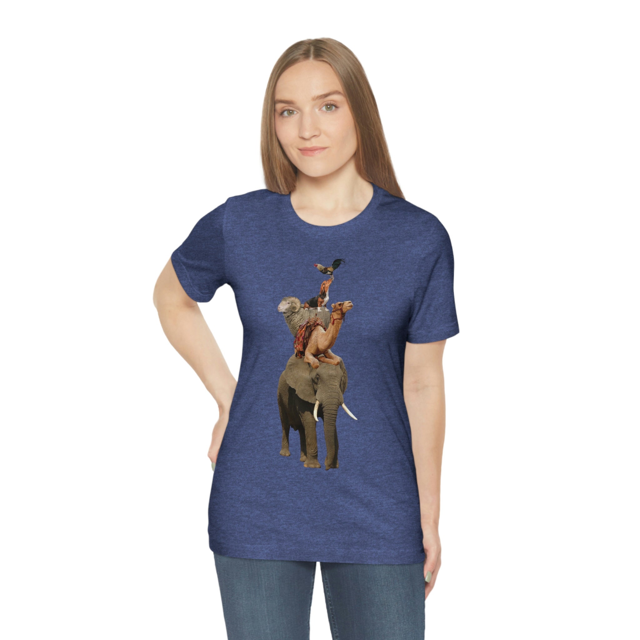 Stack of Animals Shirt Animals Stacked Up Elephant Shirt - Etsy
