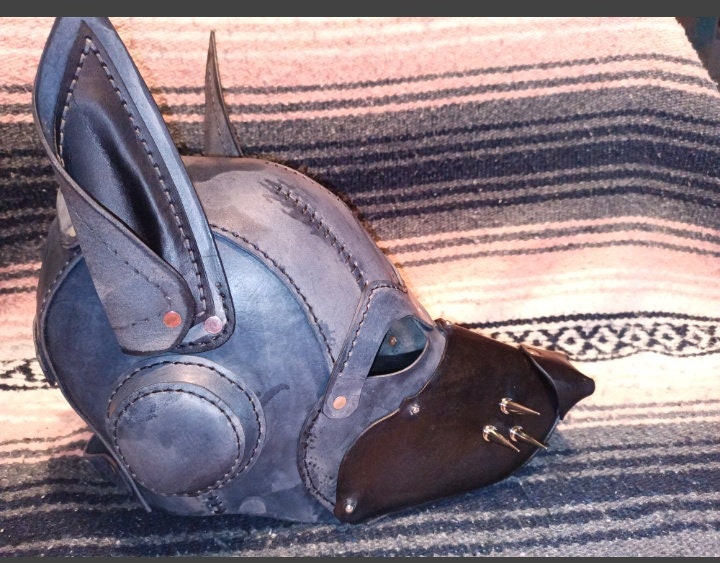 Wolf / Dog Leather Mask, Pup Hood, Leather Dog Mask - Etsy