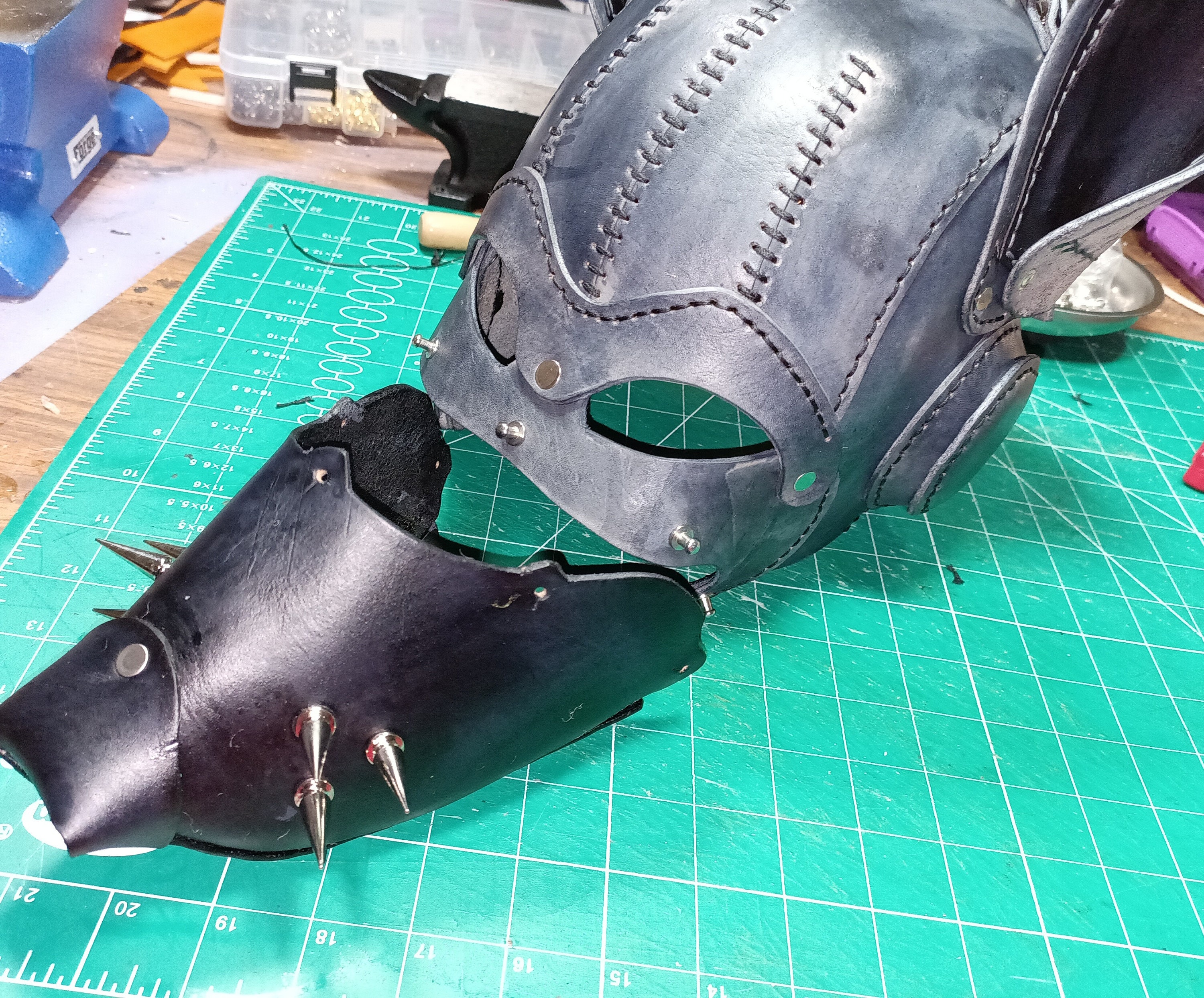 Wolf / Dog Leather Mask, Pup Hood, Leather Dog Mask - Etsy