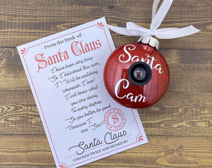 Santa Cam Ornament & Letter - Etsy