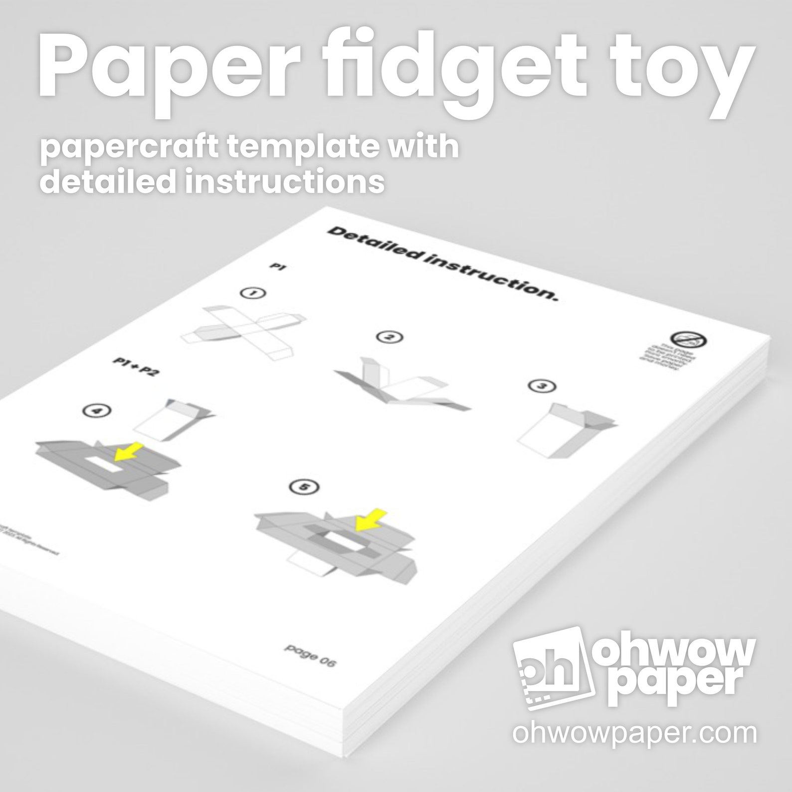 Paper Fidget Toy Papercraft Template to Print. Eco-friendly Fidget ...