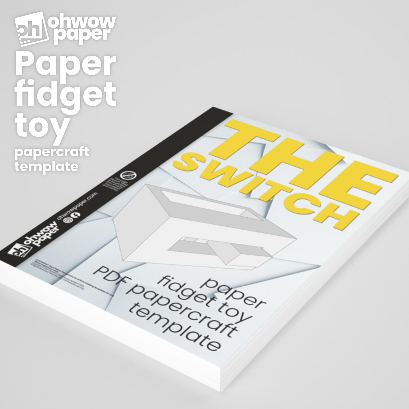 Paper Fidget Toy Papercraft Template to Print. Eco-friendly Fidget ...