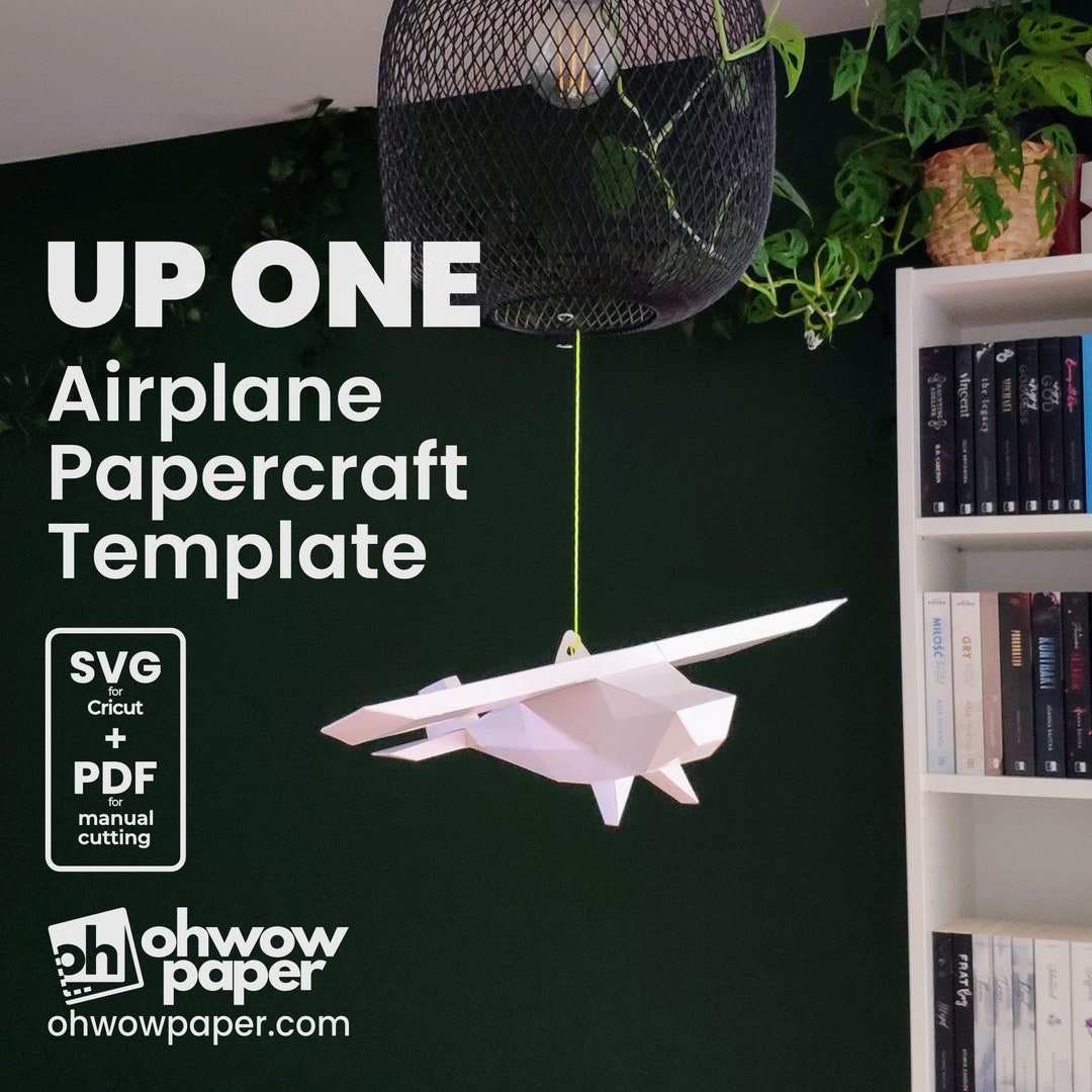 Paper Airplane Papercraft Airplane Template in PDF SVG for - Etsy