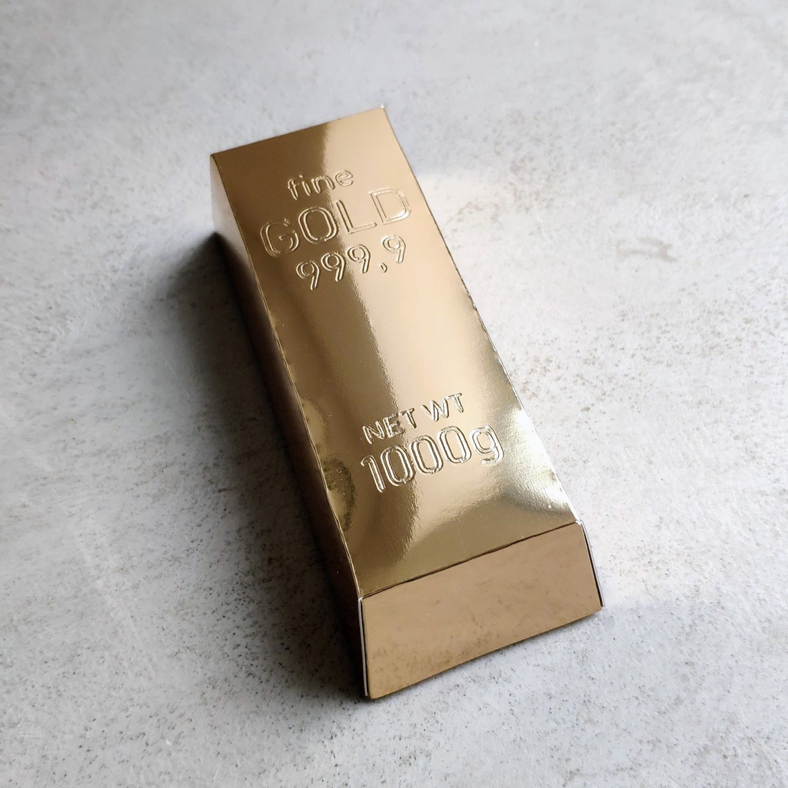 Gold Bar Papercraft Template. Paper Gold! :) Create a Realistic-looking ...