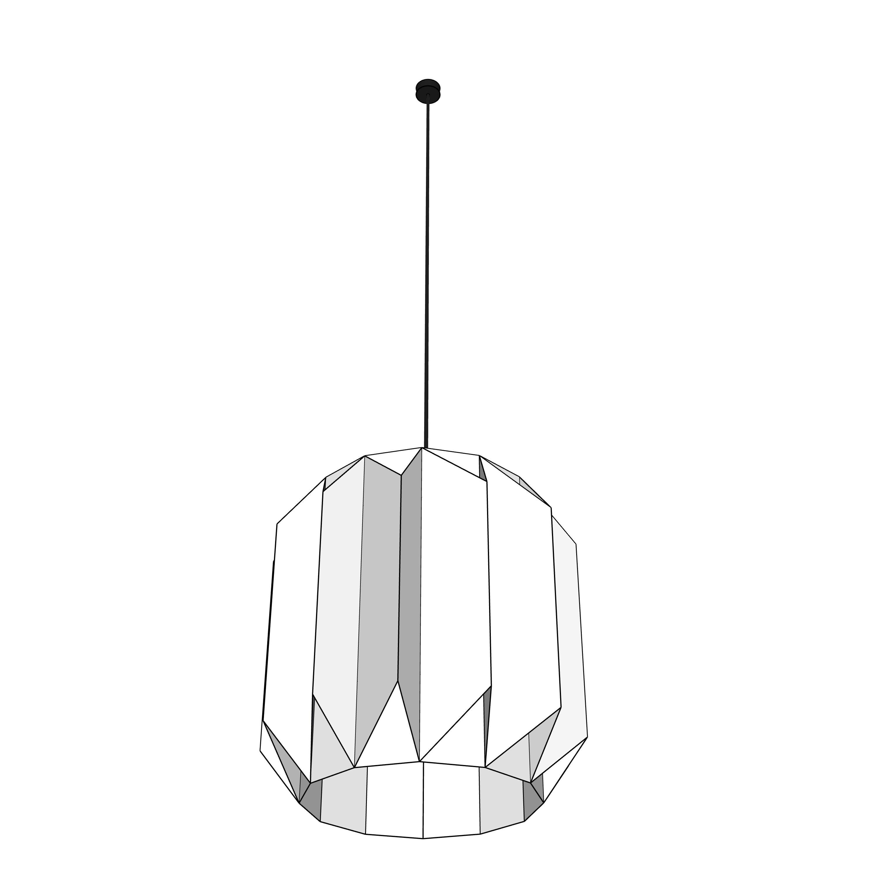 Paper Lampshade. Papercraft Template to Print, in PDF and SVG Download ...