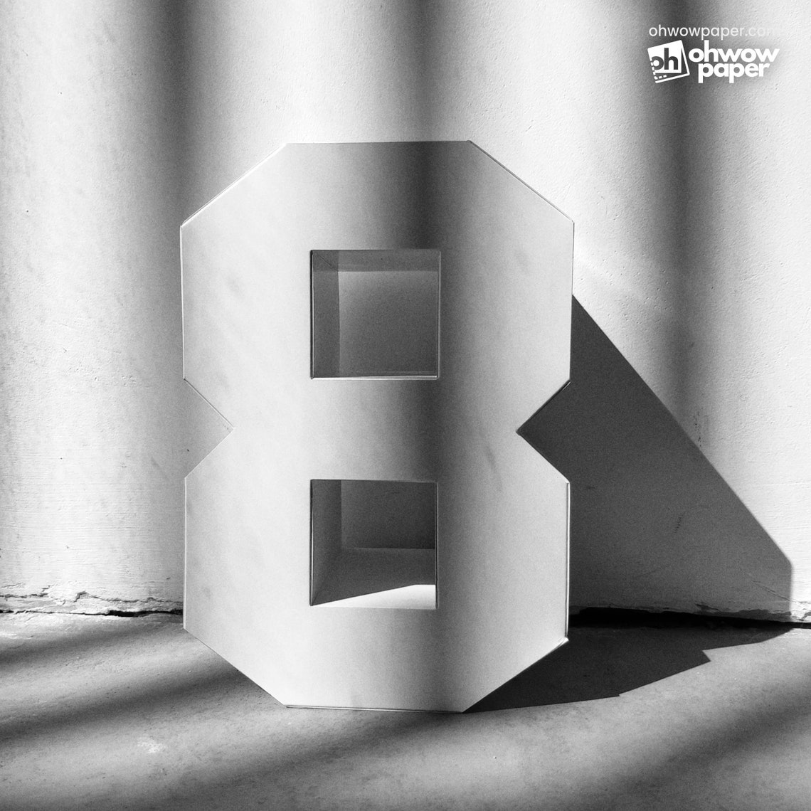 Paper Numbers, Digits Papercraft Template. Party Decor Paper Digits in ...