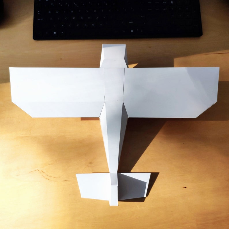 Paper Airplane Template, Papercraft Model (PDF, SVG) DIY Project ...