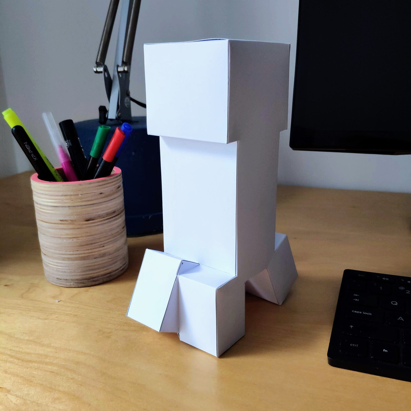 Creeper Paper Model. Minecraft Creeper Papercraft Template PDF + SVG ...