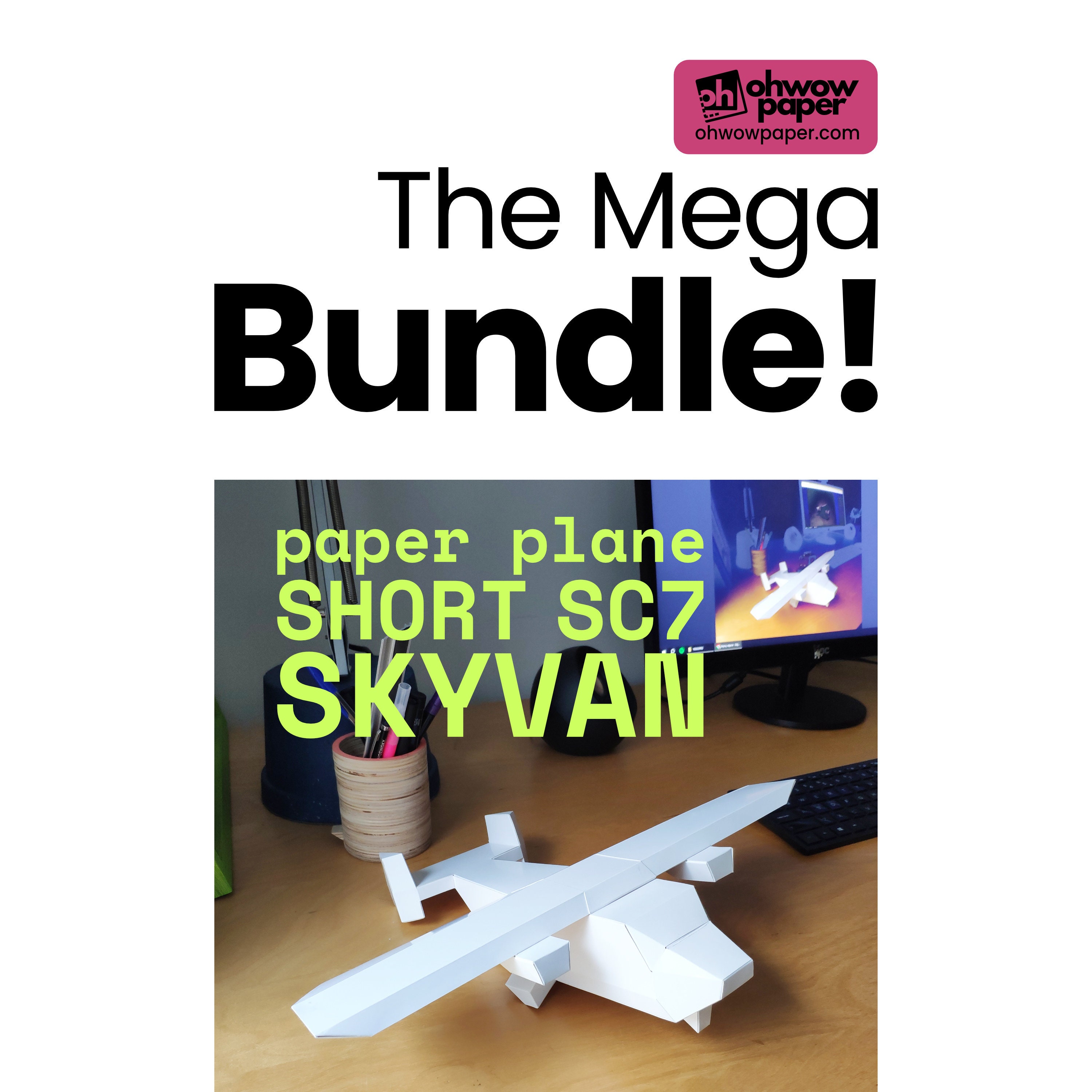 Paper Airplane Papercraft Templates Mega BUNDLE!!! Build Low Poly, 3d ...
