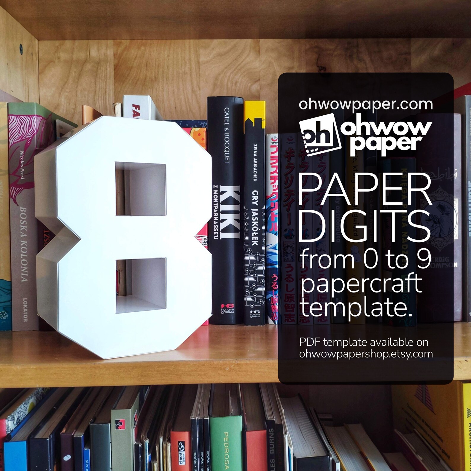 Paper Numbers, Digits Papercraft Template. Party Decor Paper Digits in ...