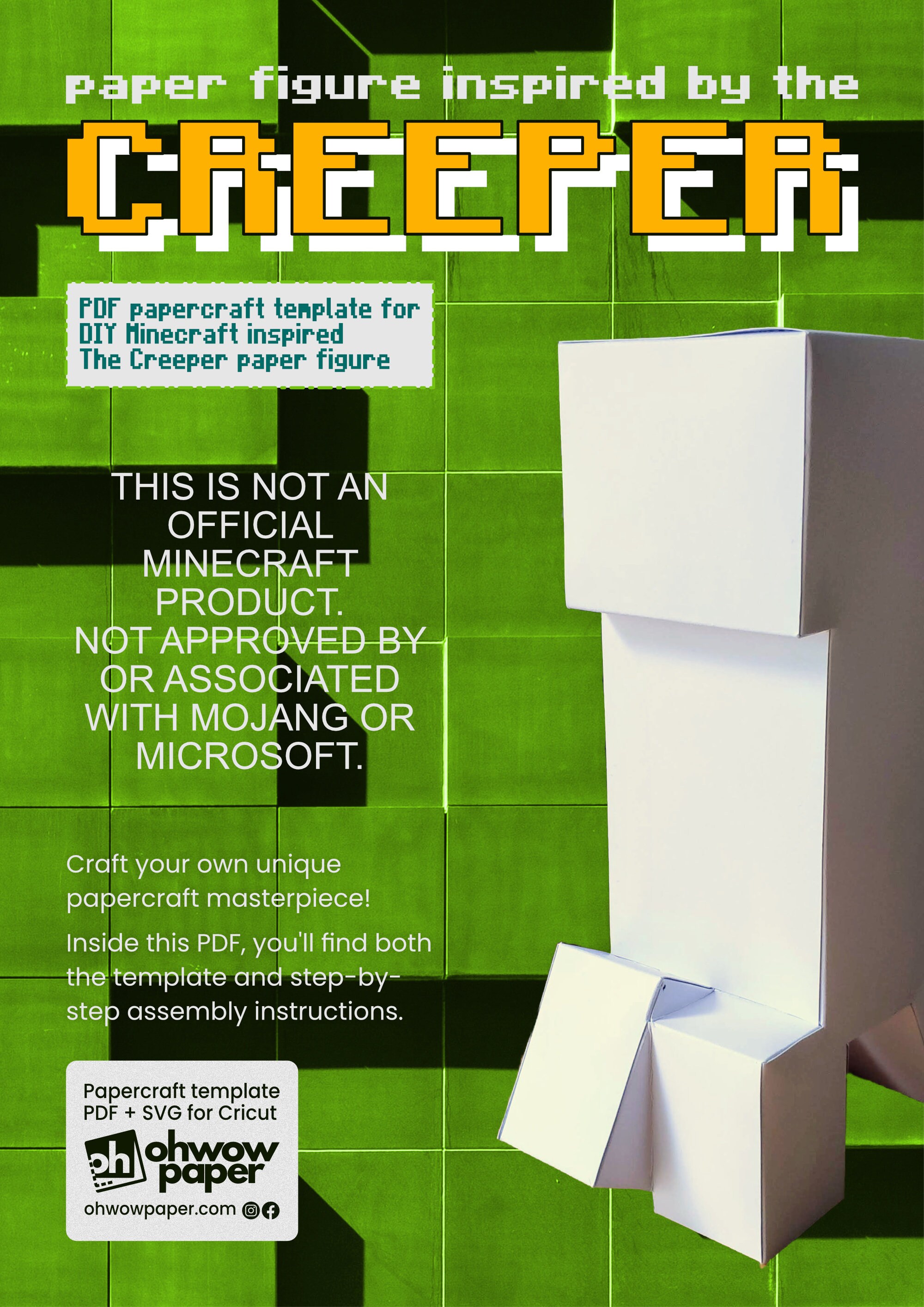 Minecraft Creeper. Turn Paper Into a Minecraft Creeper! Minecraft ...