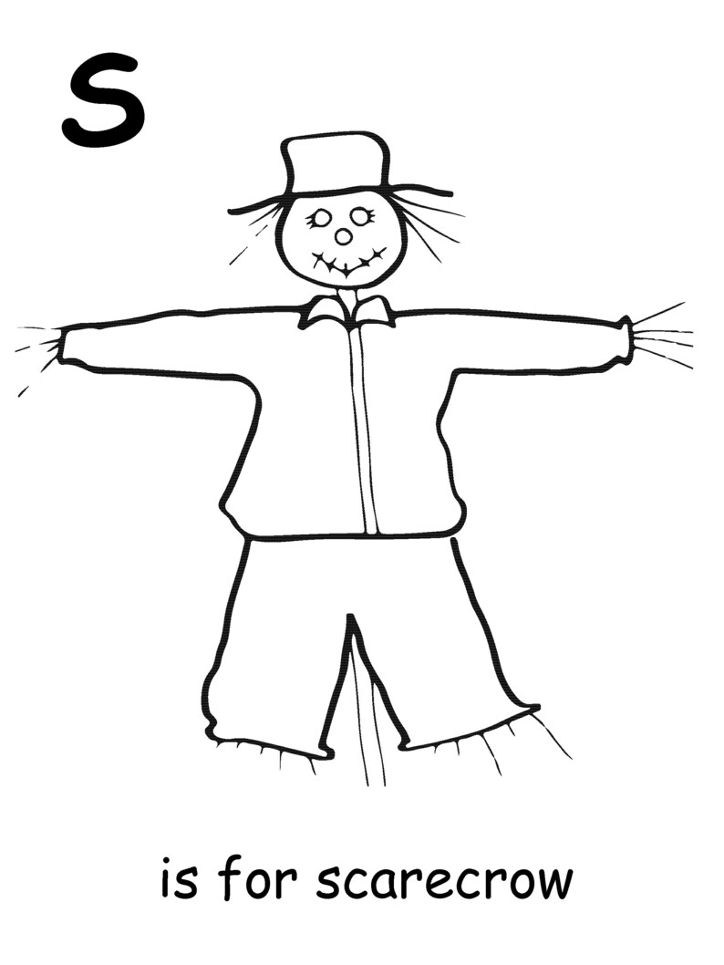 Easy Halloween ABC Coloring Pages for Younger Children - Etsy