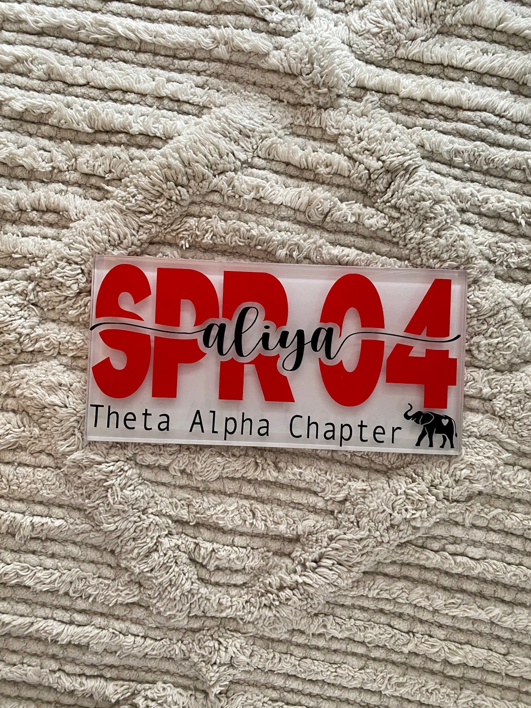 Sorority Plaque, Custom Name Sign, Sorority Gift, Crossing Gift, Line ...
