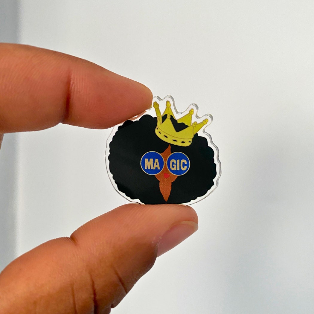 Black Girl Magic Lapel Pin, Black Girl Pin, Acrylic Pin - Etsy