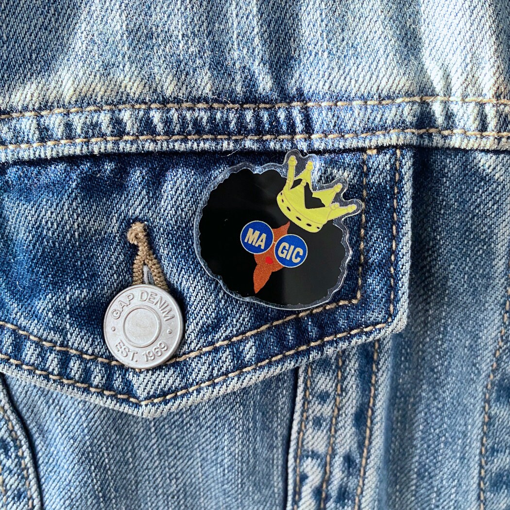Black Girl Magic Lapel Pin, Black Girl Pin, Acrylic Pin - Etsy