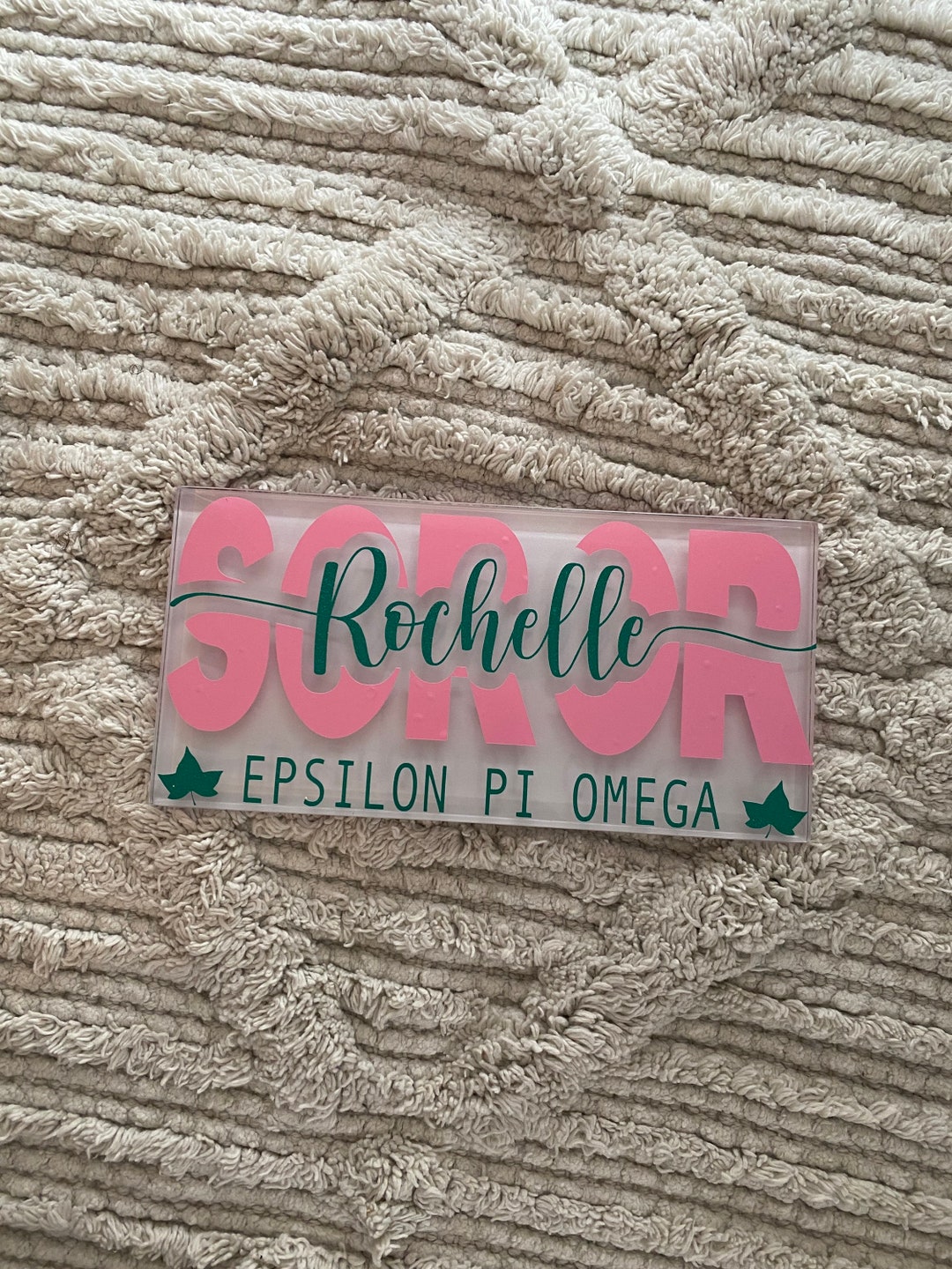 Sorority Plaque, Custom Name Sign, Sorority Gift, Crossing Gift, Line ...