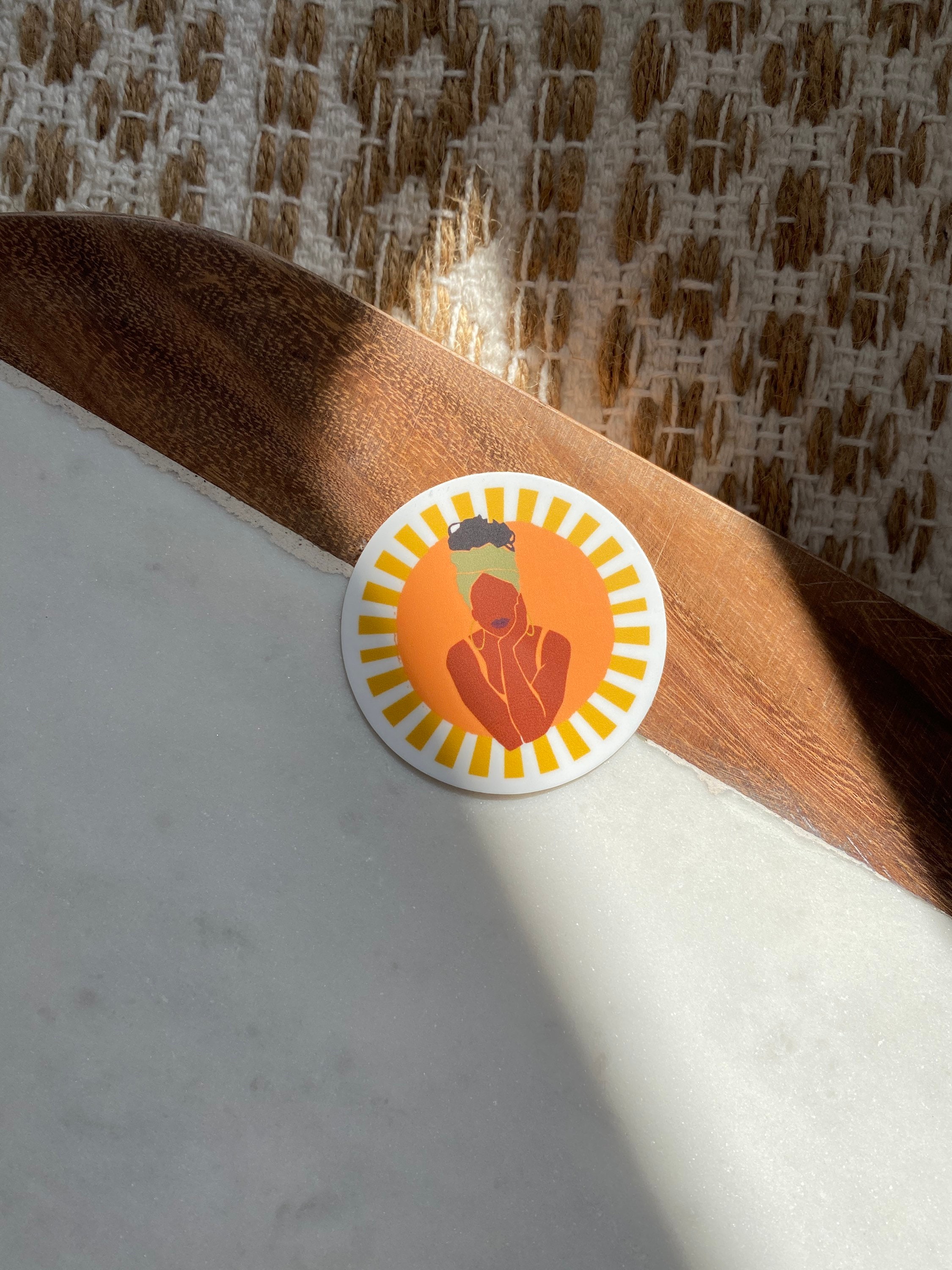 Grand Rising Black Girl Sticker | Waterproof Vinyl Sticker | Water ...
