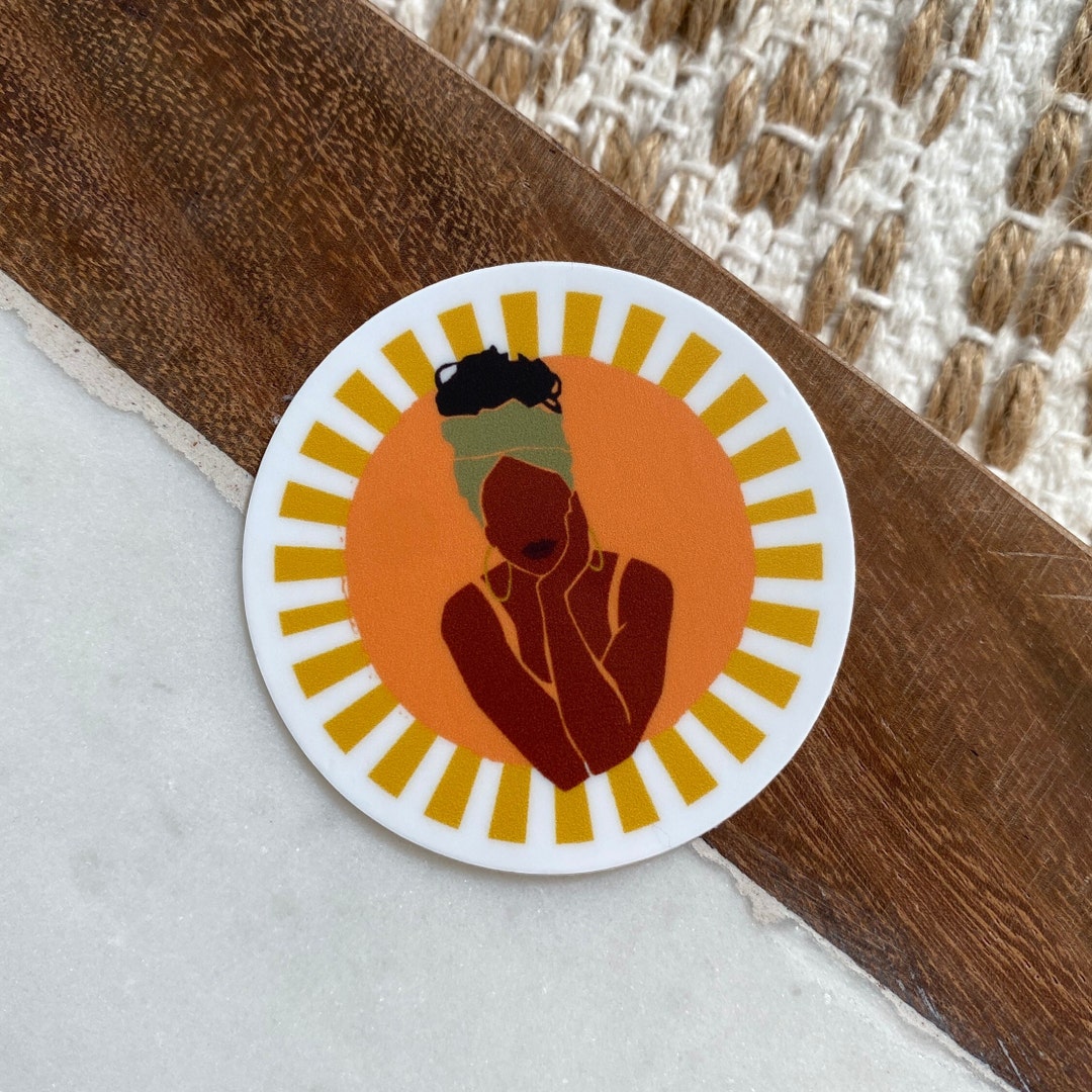 Grand Rising Black Girl Sticker | Waterproof Vinyl Sticker | Water ...