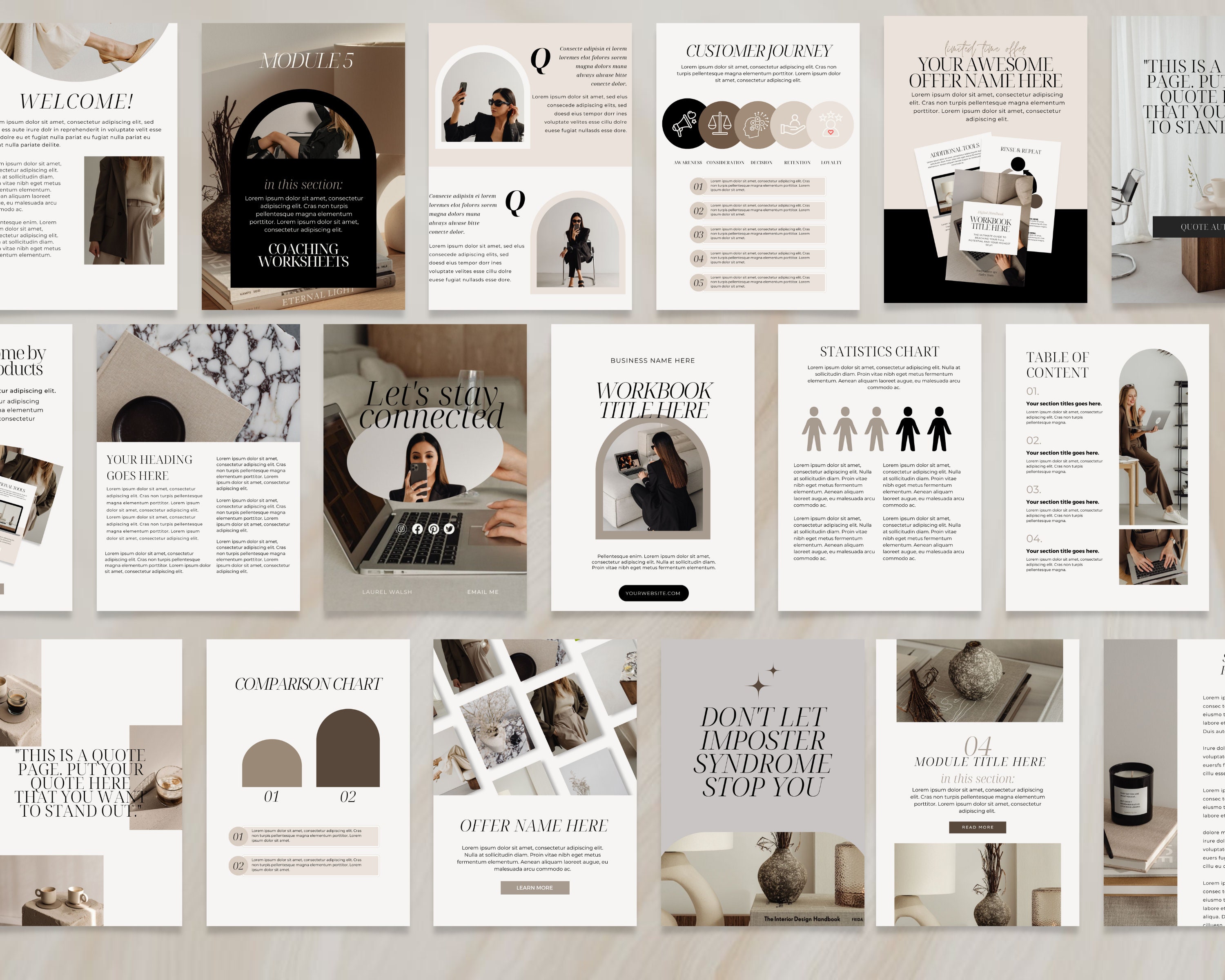 Aesthetic Workbook Template, Masterclass Lead Magnet, Coaching Workbook ...
