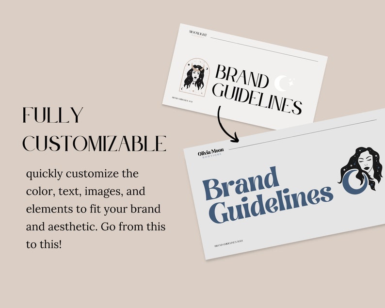 Brand Guidelines, Brand Style Guide, Brand Board, Editable in Canva ...