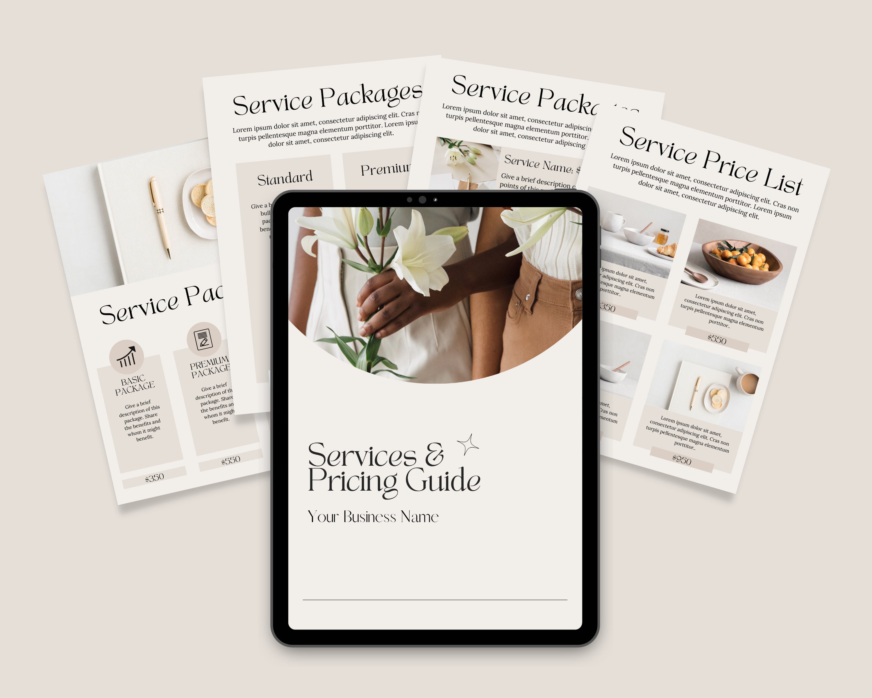 Services and Pricing Guide Template, Editable Canva Template for ...